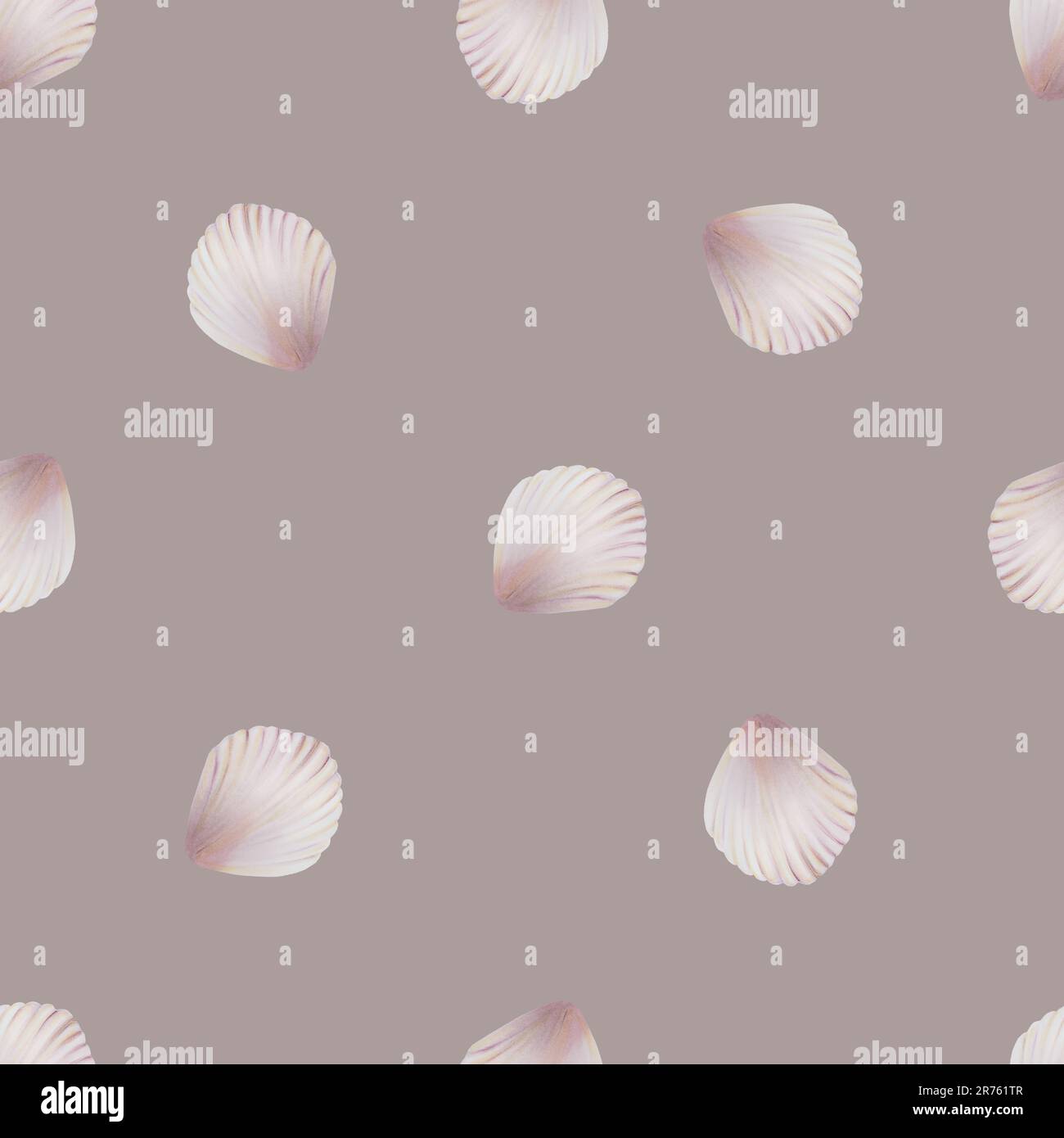 Watercolor seamless pattern with shells. Hand painting clipart ...