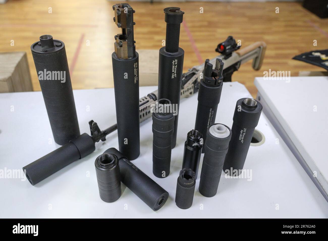 09.06.2023. Russia. Moscow. Muzzle brake compensator (DTK) Rotor 43 in ...