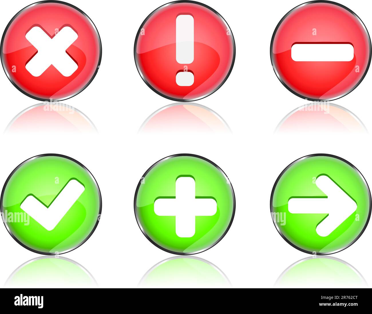 web icon buttons of validation isolated on white background Stock ...