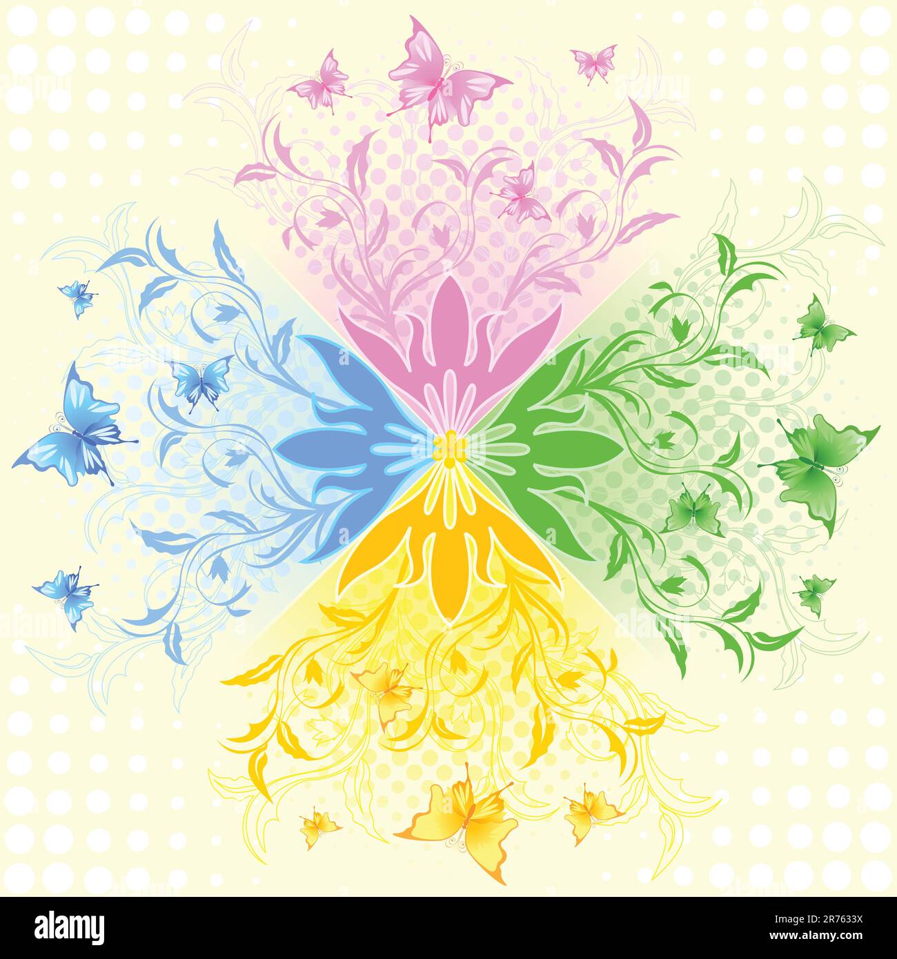 Simple, stylish design to represent the four seasons Stock Vector Image ...