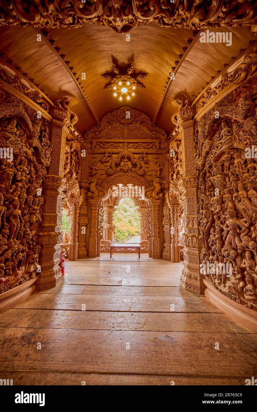 Pattaya Thailand 22 May 2023. images from inside The Sanctuary of Truth ...