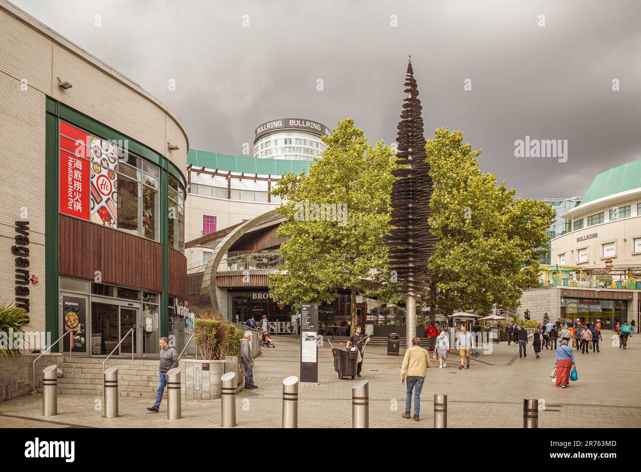 People shopping at The Bullring Shopping Centre, a major retail ...