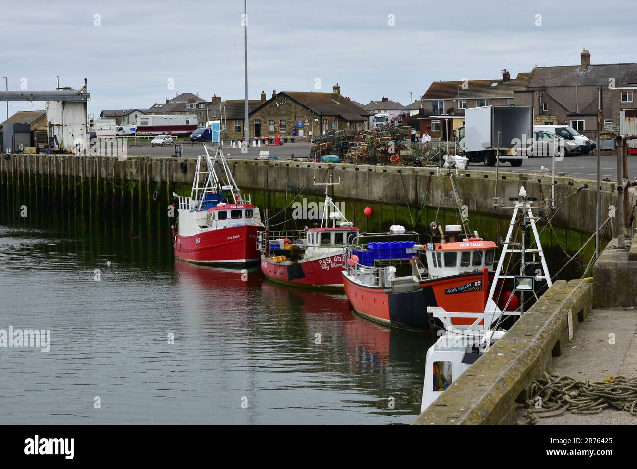 Amble harbour, fishing boats,Northumberland Stock Photo - Alamy