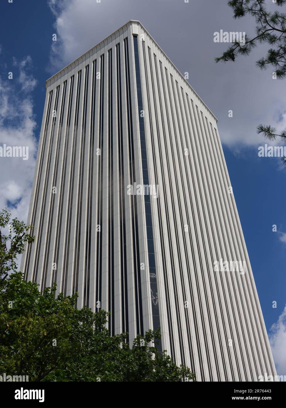 view of the La Torre Picasso, is a skyscraper located in Madrid, Spain, in the Plaza de Pablo ...