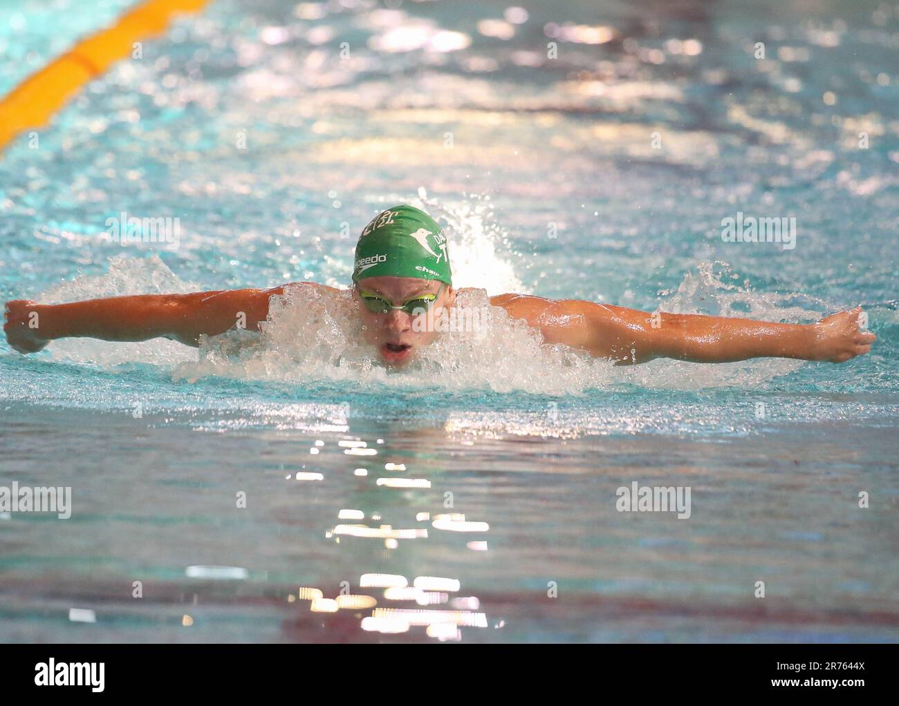 Leon Marchand, Men heat 200 M Butterfly during the French Elite ...