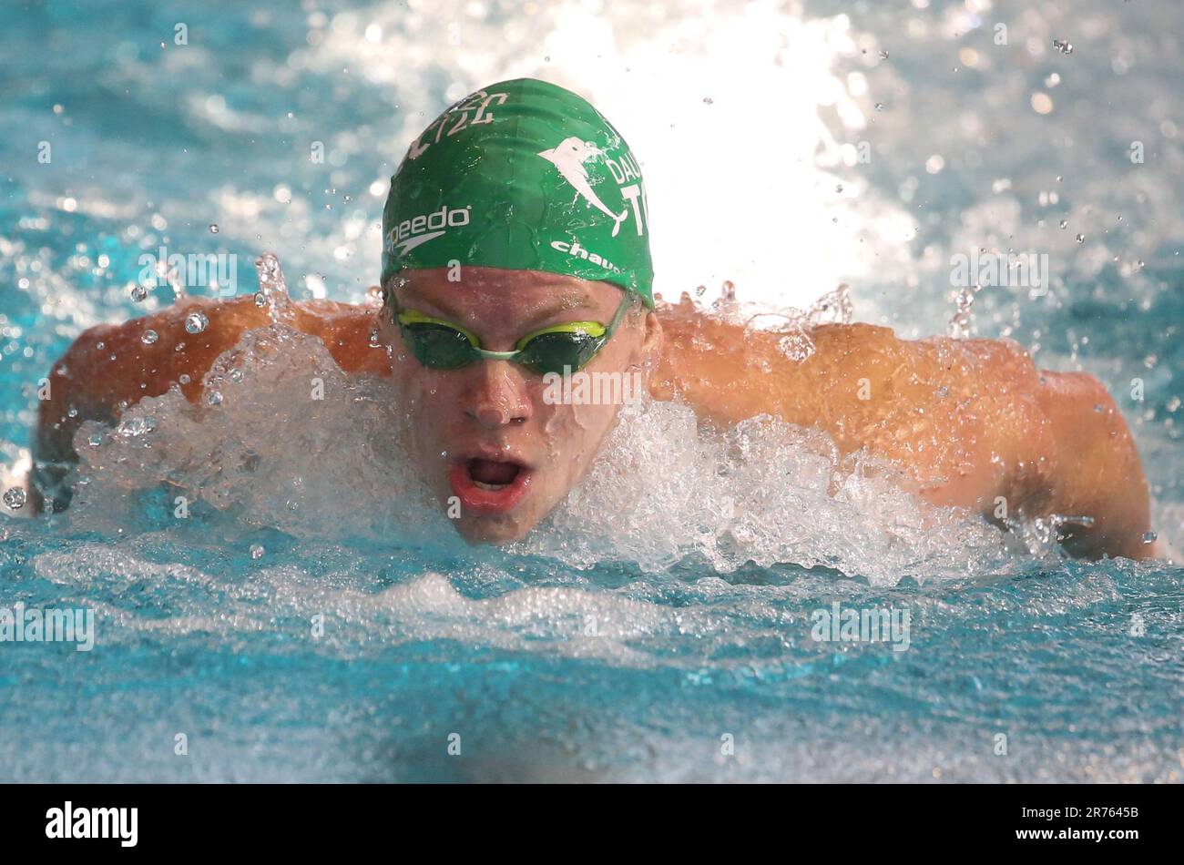 Leon Marchand, Men heat 200 M Butterfly during the French Elite ...