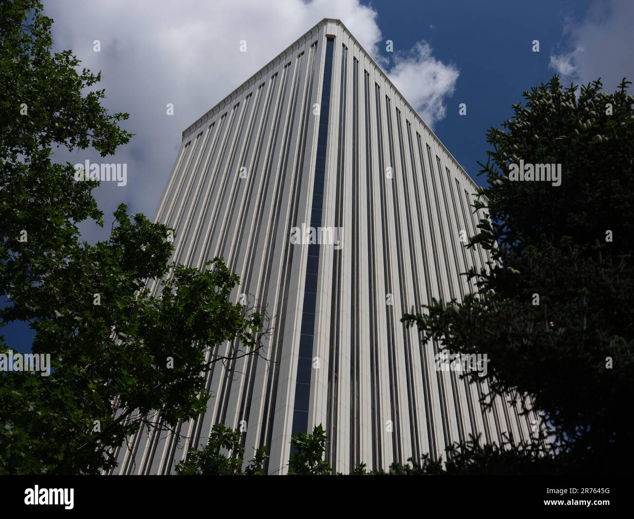 view of the La Torre Picasso, is a skyscraper located in Madrid, Spain ...