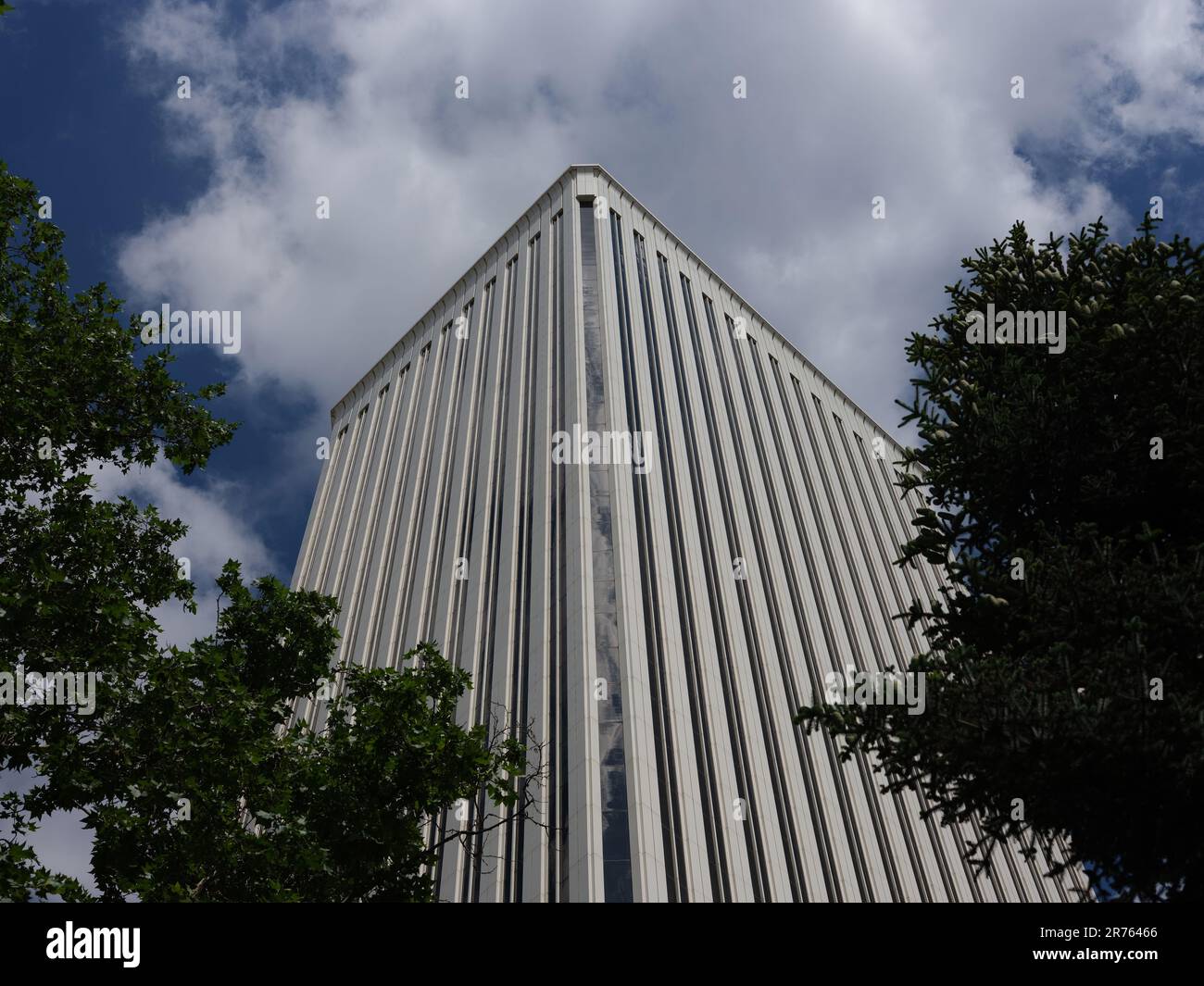 view of the La Torre Picasso, is a skyscraper located in Madrid, Spain ...