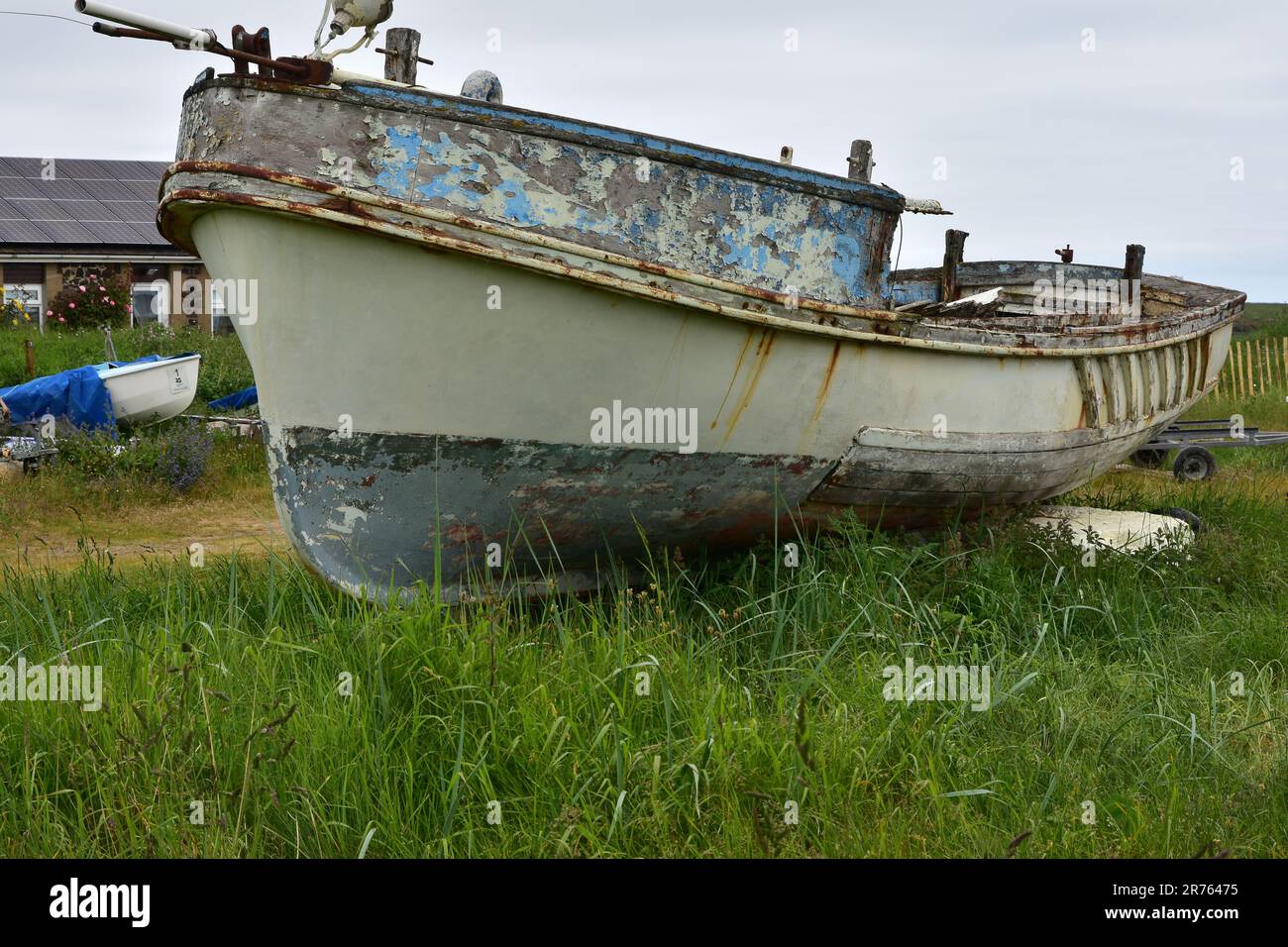 Rusting boat, Low Newton by the sea,Northumberland Stock Photo - Alamy