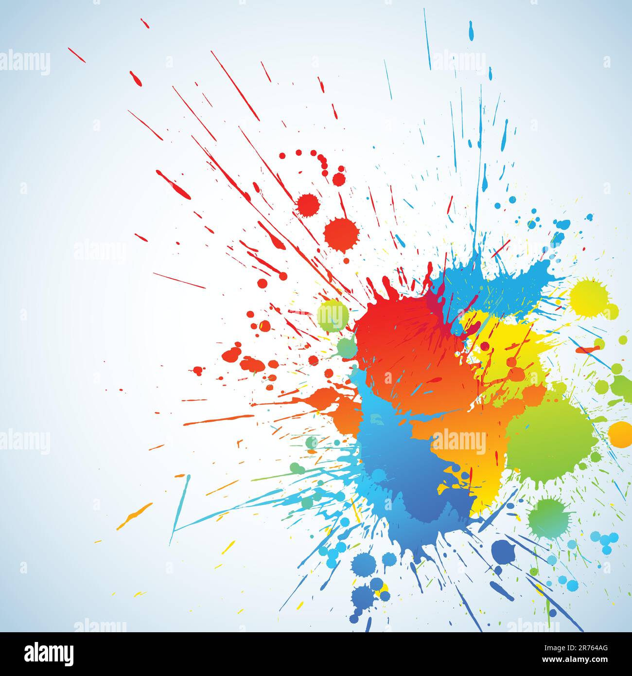 Colorful bright ink splashes with place for text. Vector illustration ...