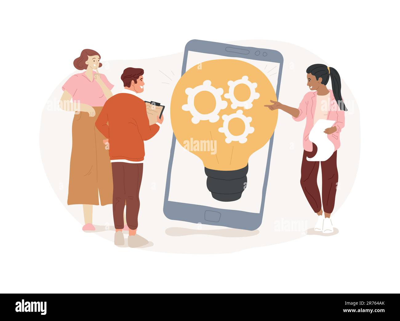 Innovative solution isolated concept vector illustration. Innovative technological solution ...