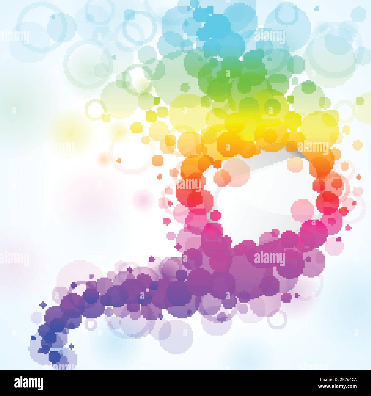 Colorful transparent rainbow bubbles background. Vector illustration ...