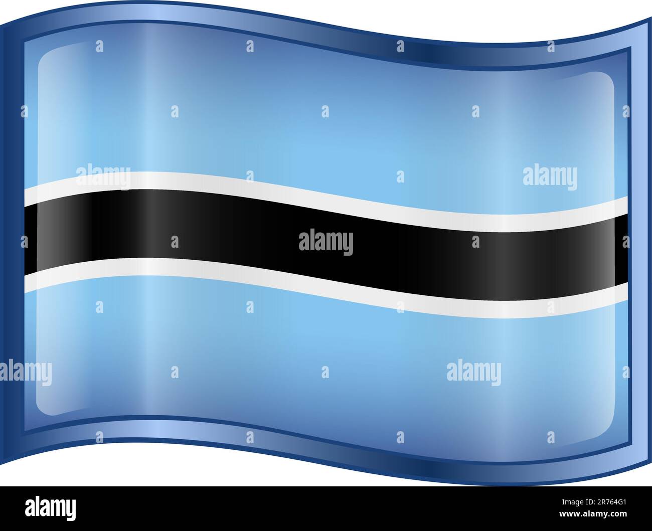 Botswana Flag icon, isolated on white background Stock Vector Image & Art - Alamy