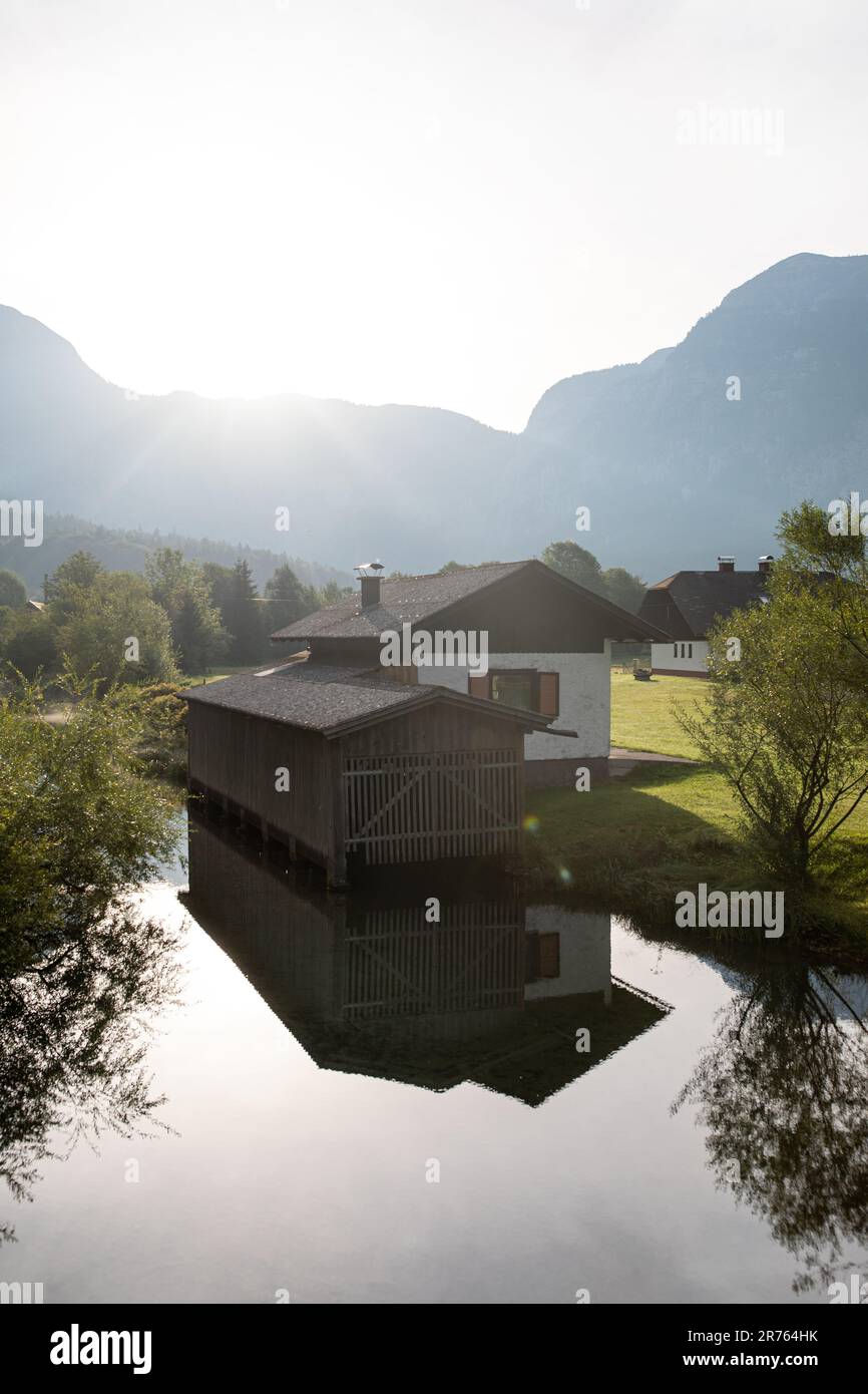 This idyllic landscape in the Austrian Alps showcases the stunning ...