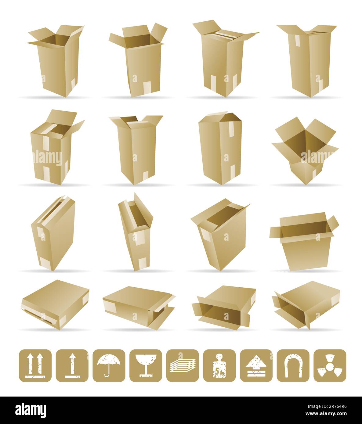 Vector Illustration of shipping box vector and Box Icon and Signs Stock ...