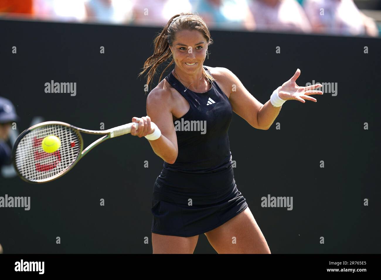 Great Britain's Jodie Burrage in action against Czech Republic's Tereza ...