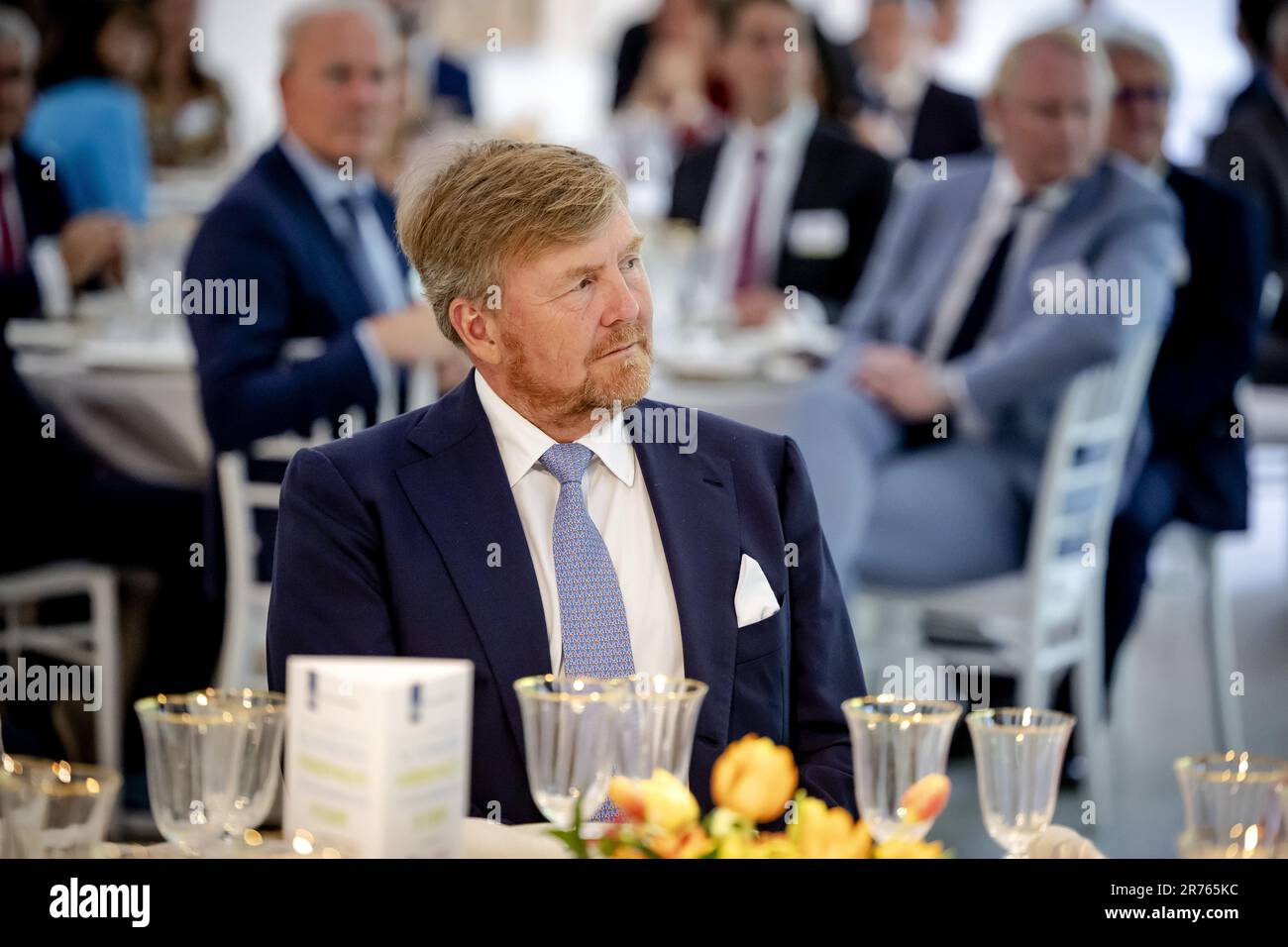 MADRID - King Willem-Alexander during a speech in the presence of the ...