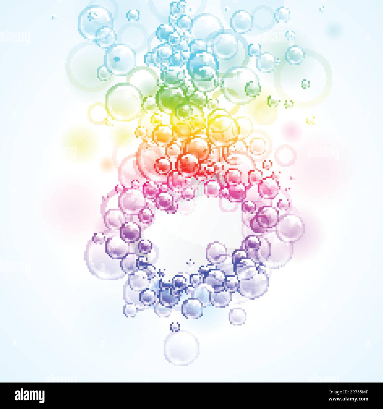 Colorful transparent rainbow bubbles background. Vector illustration ...