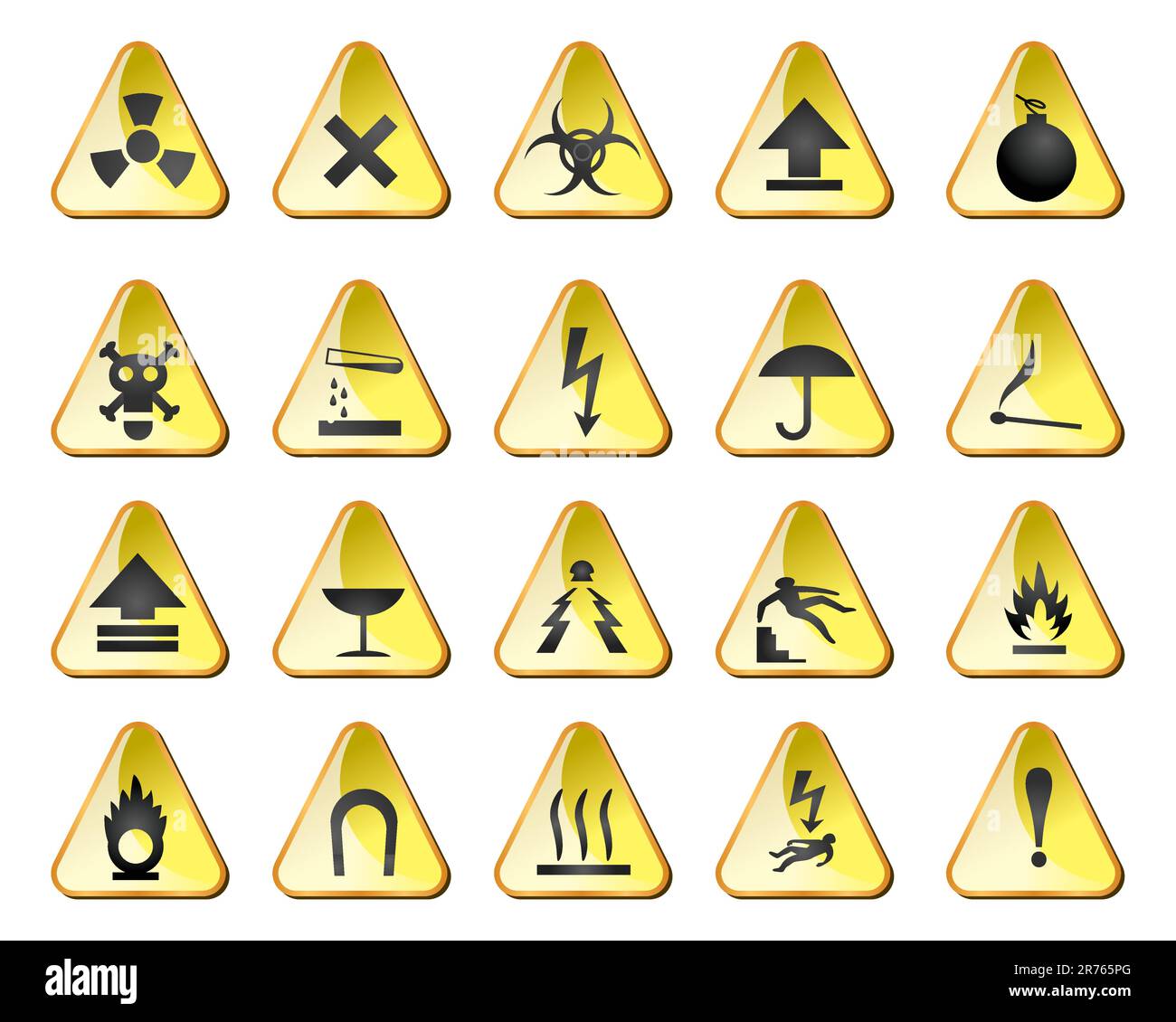 danger and industry icons - vector icon set Stock Vector Image & Art ...