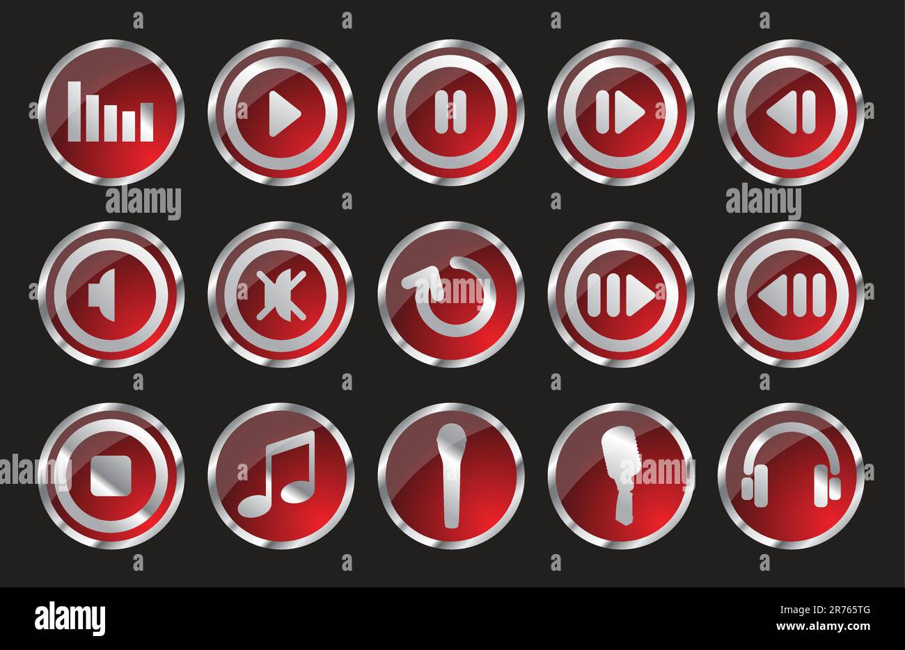 Music and sound icons - vector icon set Stock Vector Image & Art - Alamy