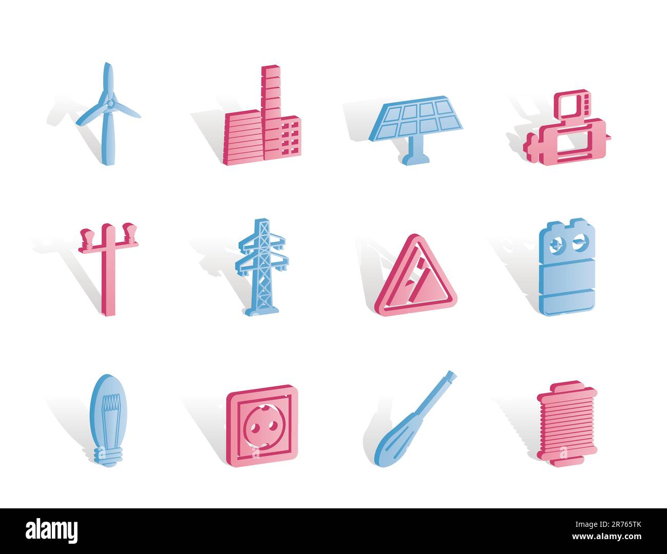 Electricity pillar Stock Vector Images - Alamy