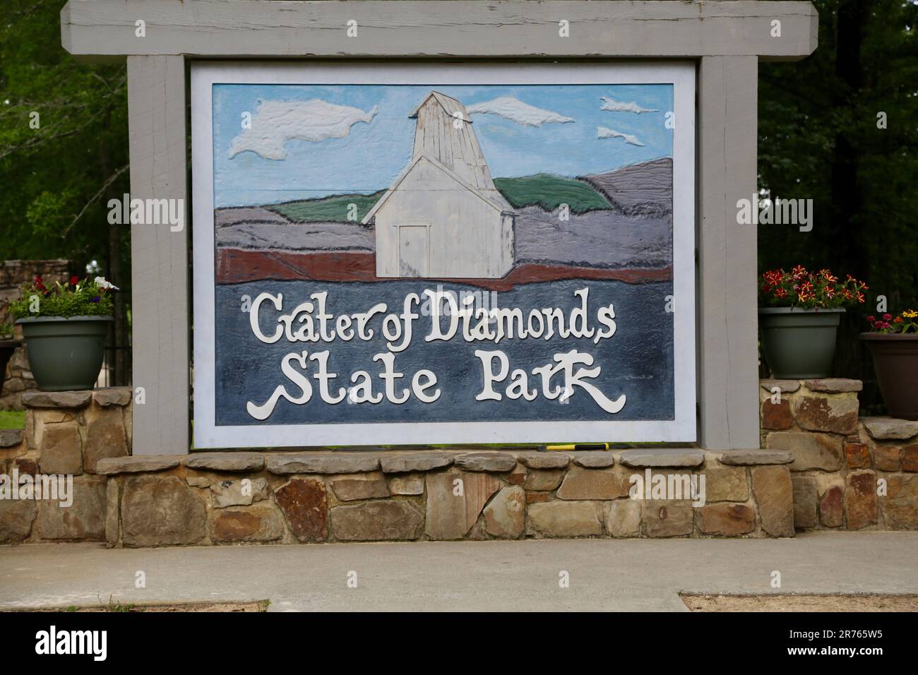 Crater of Diamonds State Park Sign Stock Photo - Alamy