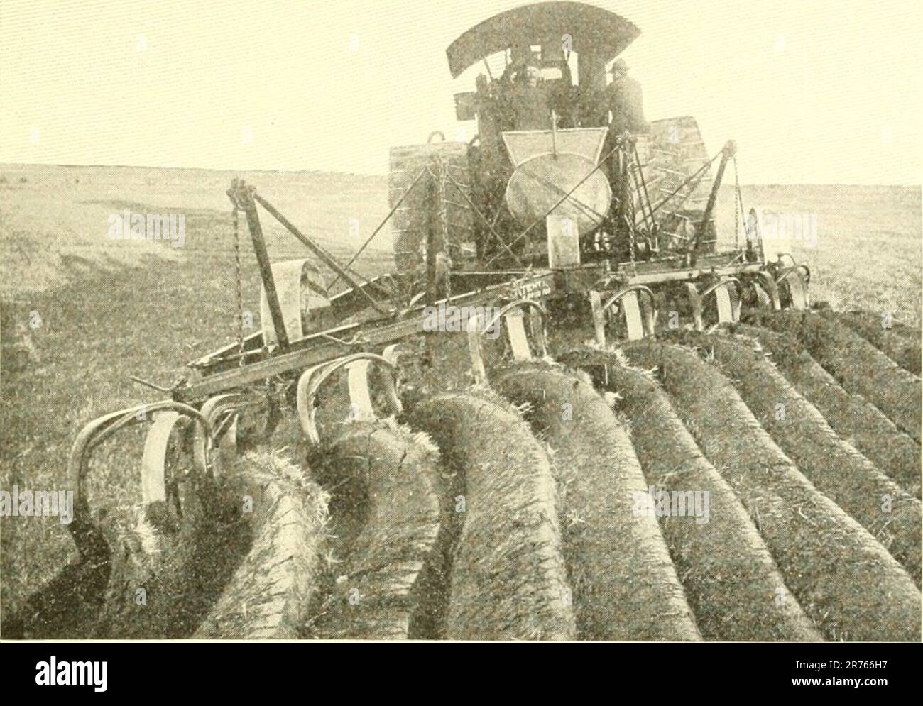Modern steam gang plow Preparing the Seed Stock Photo - Alamy