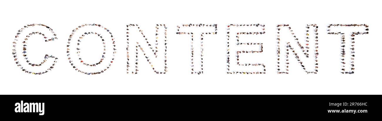 Concept or conceptual large community of people forming the word ...
