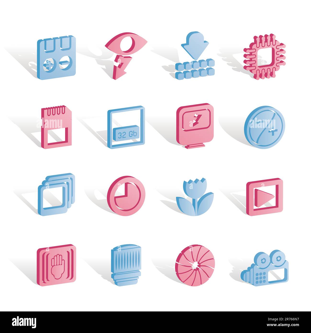 Digital Camera Performance - Vector Icon Set Stock Vector Image & Art ...