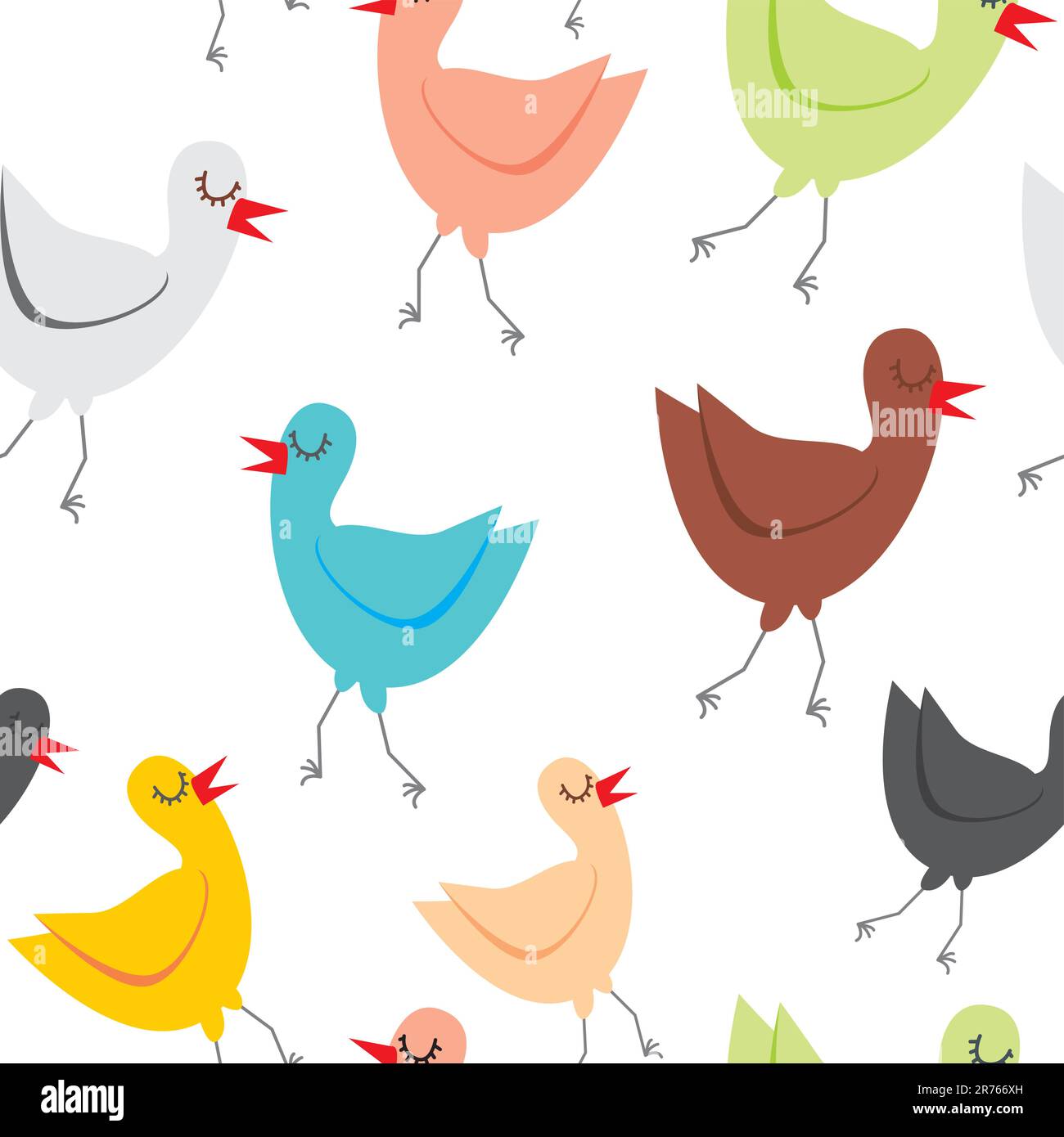 fully editable vector illustration seamless pattern isolated funny ...