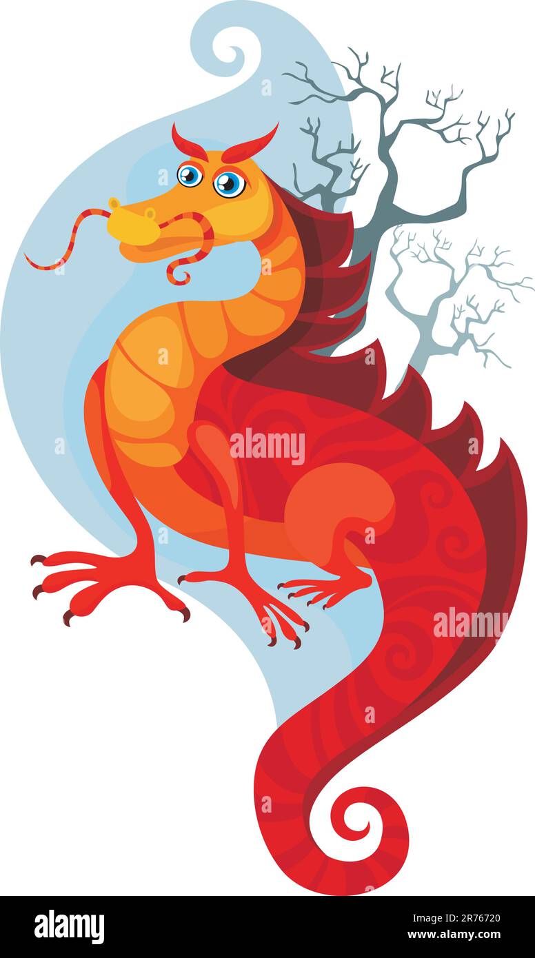 vector illustration of a cute dragon Stock Vector Image & Art - Alamy