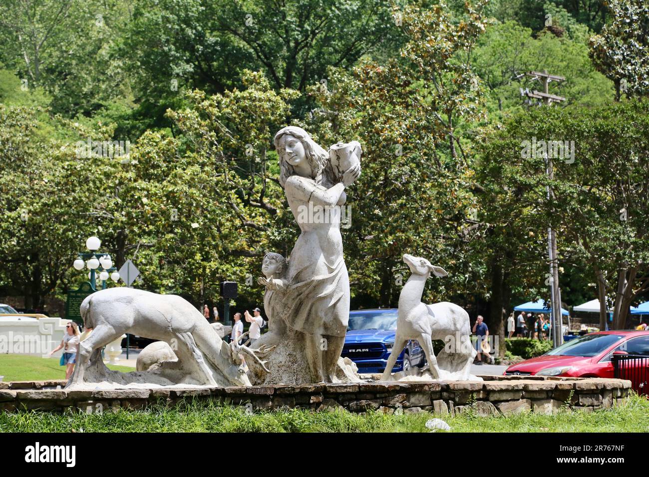 Mother Nature Fountain in Hot Springs Stock Photo - Alamy