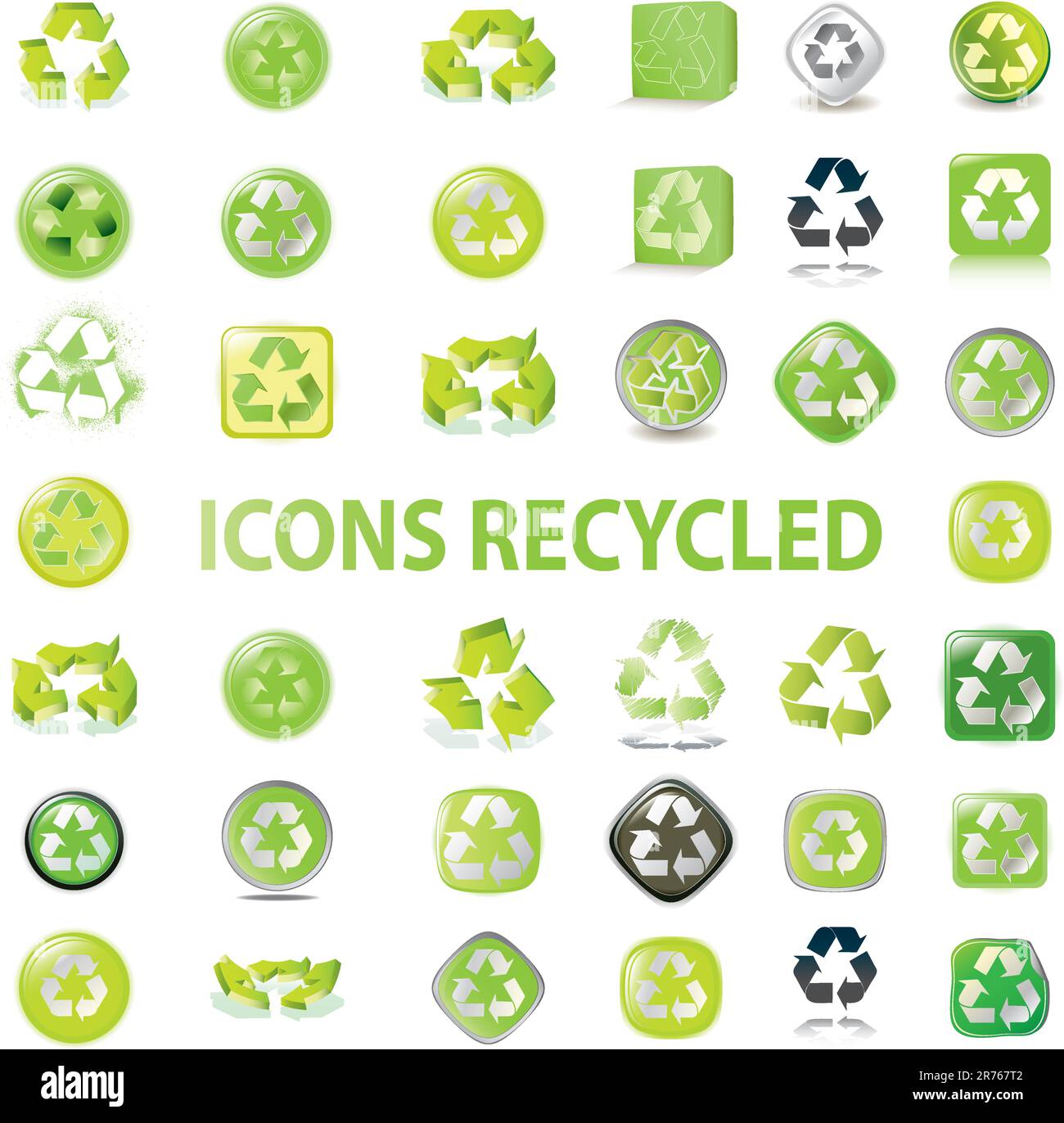 38 set recycle icons vector Stock Vector Image & Art - Alamy