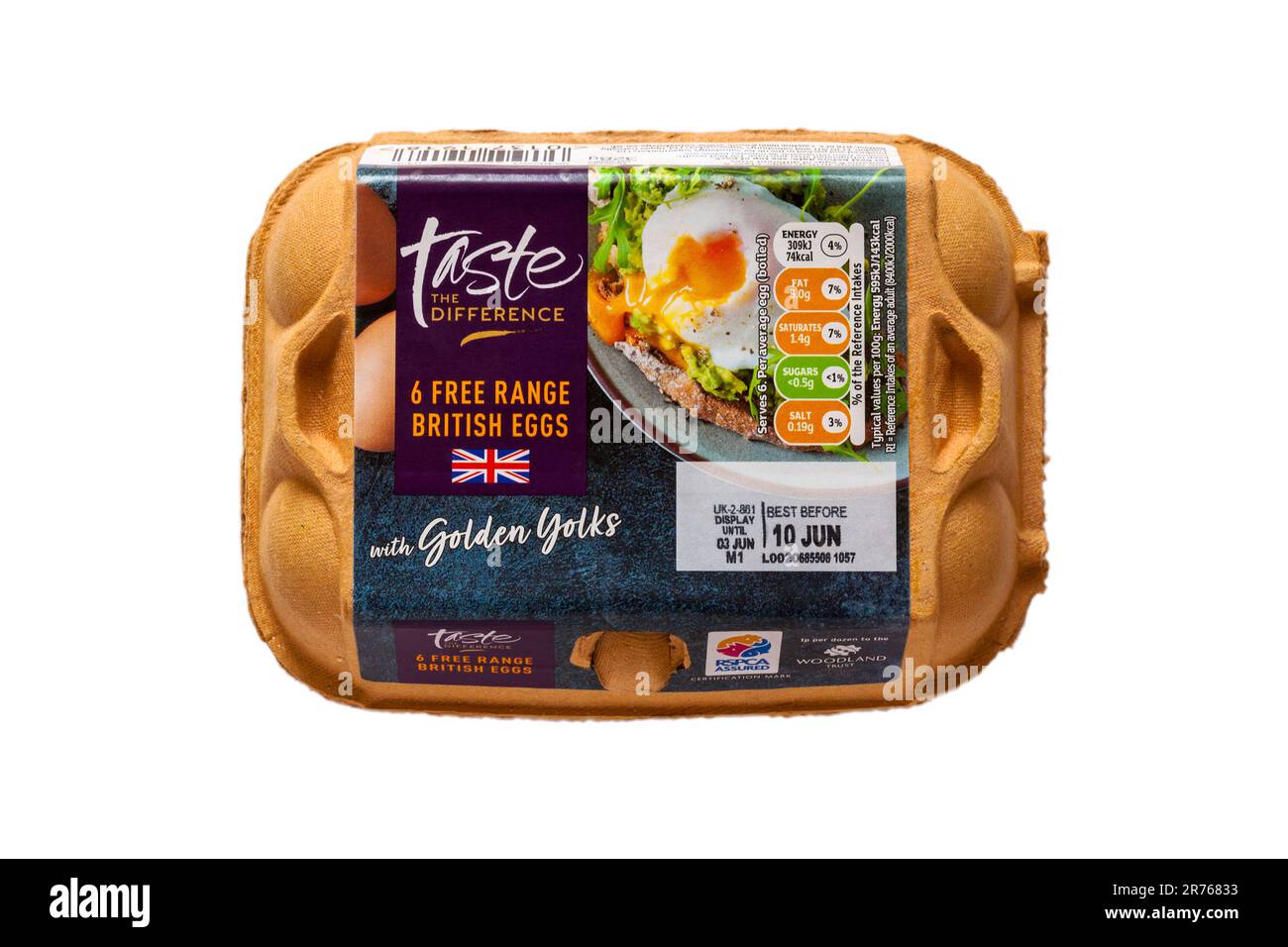 Carton of Sainsbury's Taste the Difference 6 Free Range British Eggs ...