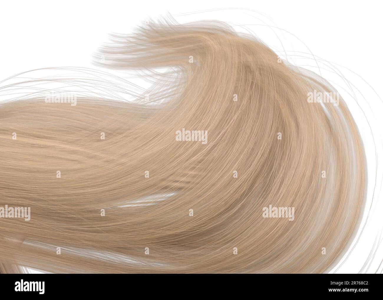 Detailed texture of blonde hair, 3D Illustration Stock Photo - Alamy