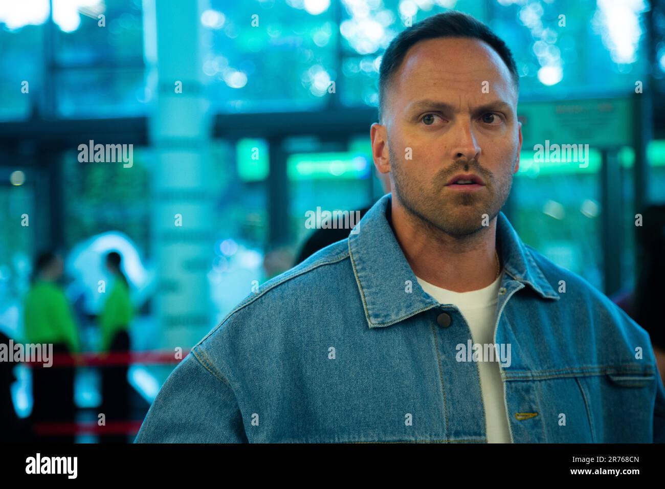 Moscow. Sports blogger Alexei Stolyarov before the IRI National ...