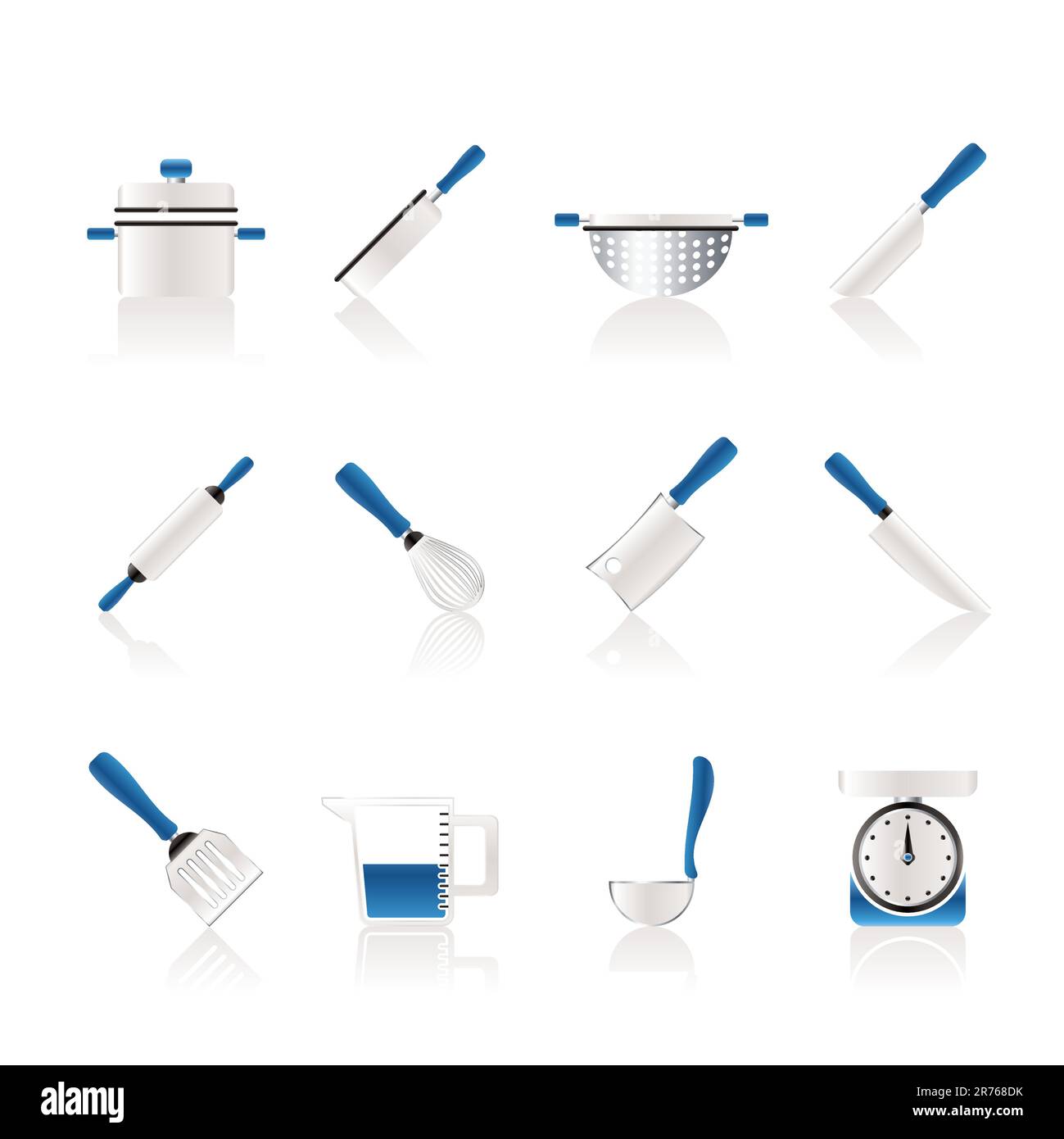 Mixing bowl and spoon vector hi-res stock photography and images - Alamy