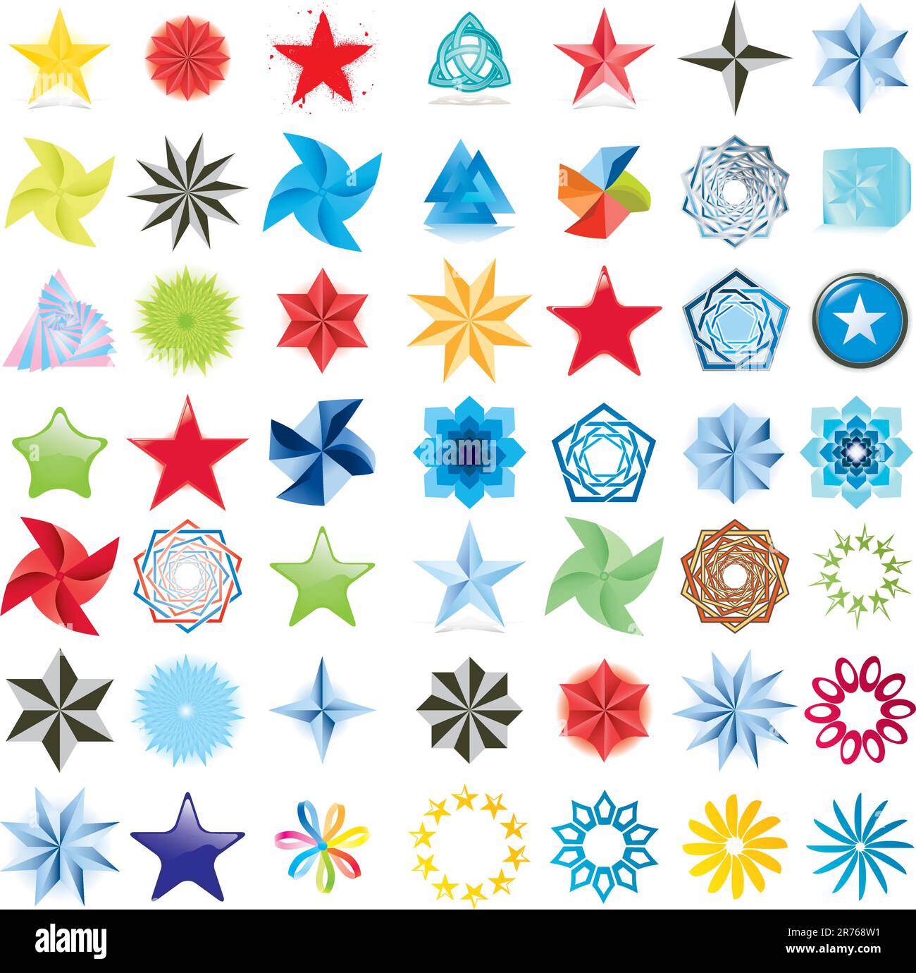Collection of stars abstract symbols Stock Vector Image & Art - Alamy