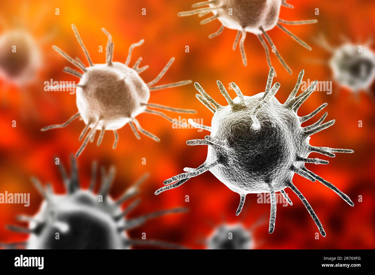 Abstract pathogenic microorganisms, computer illustration Stock Photo ...