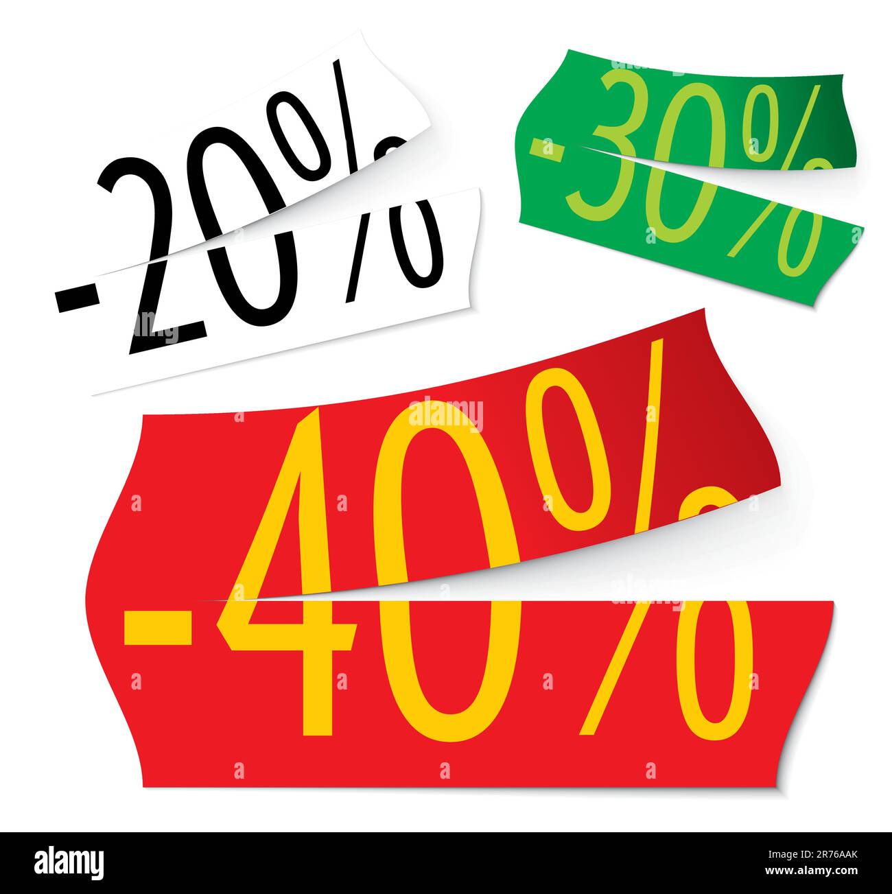 ripped half stickers - vector illustration Stock Vector Image & Art - Alamy