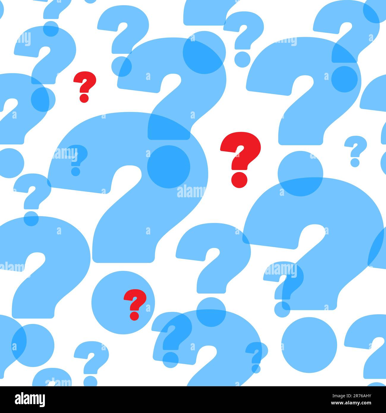 Abstract background with red and transparent blue question marks ...