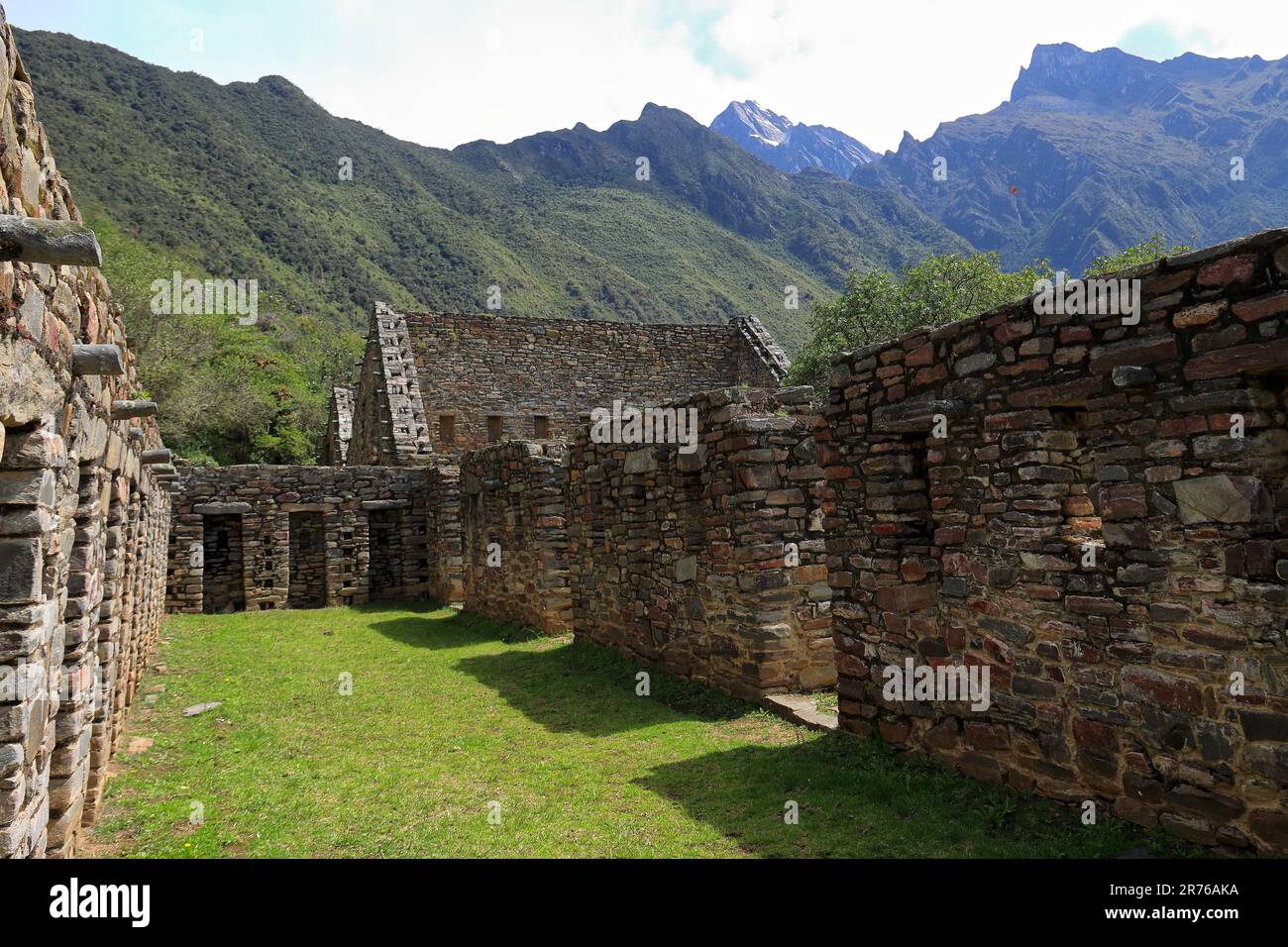 The majestic Andes mountains, featuring lush green landscapes and ...