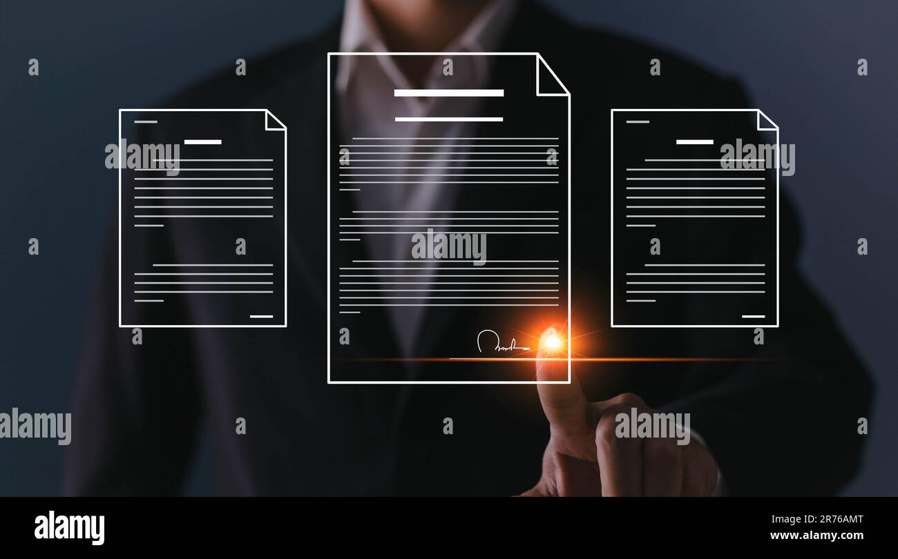 Electronic signature, Online business contract, e-signing, digital ...