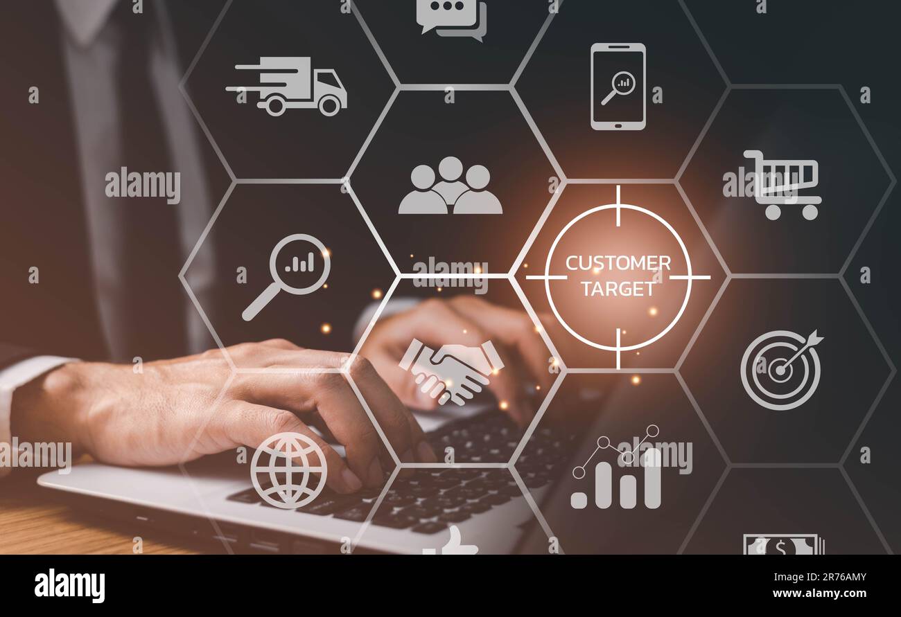 Target customer, buyer persona, customer behavior concept. Marketing ...