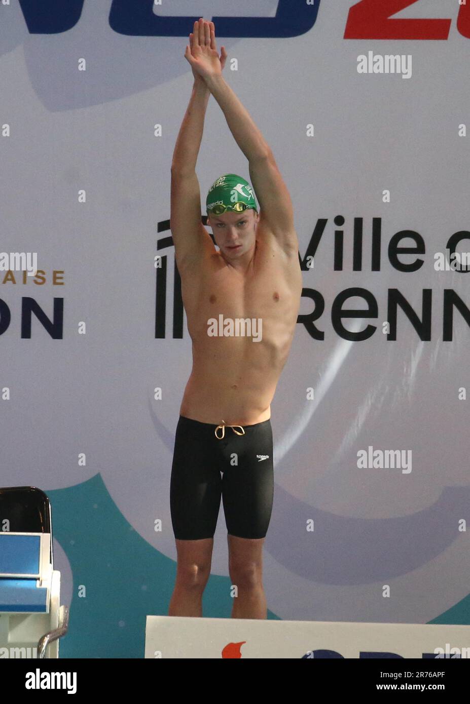 Rennes, France. 13th June, 2023. Leon Marchand of Dauphins du TOEC heat ...