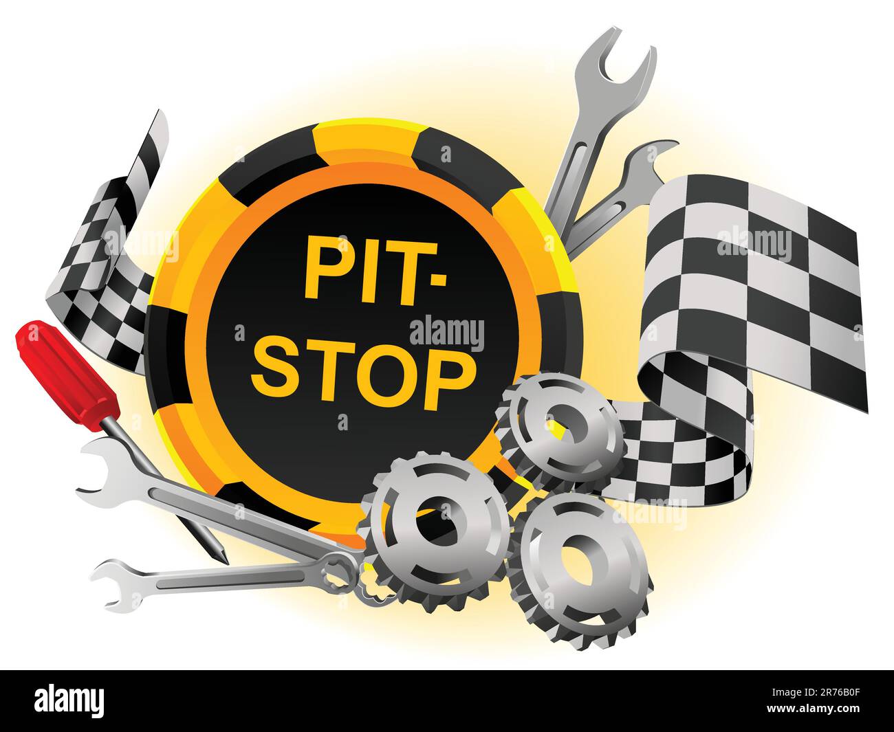Pit stop flag hi-res stock photography and images - Alamy
