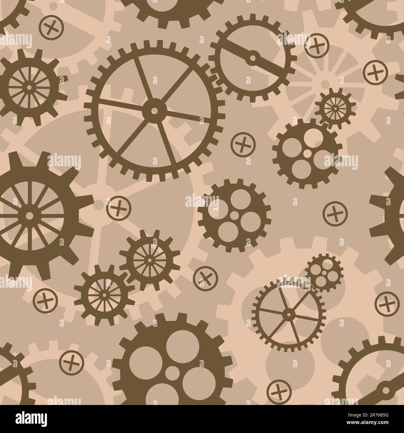 Abstract background with mechanism. Vector illustration. Seamless ...
