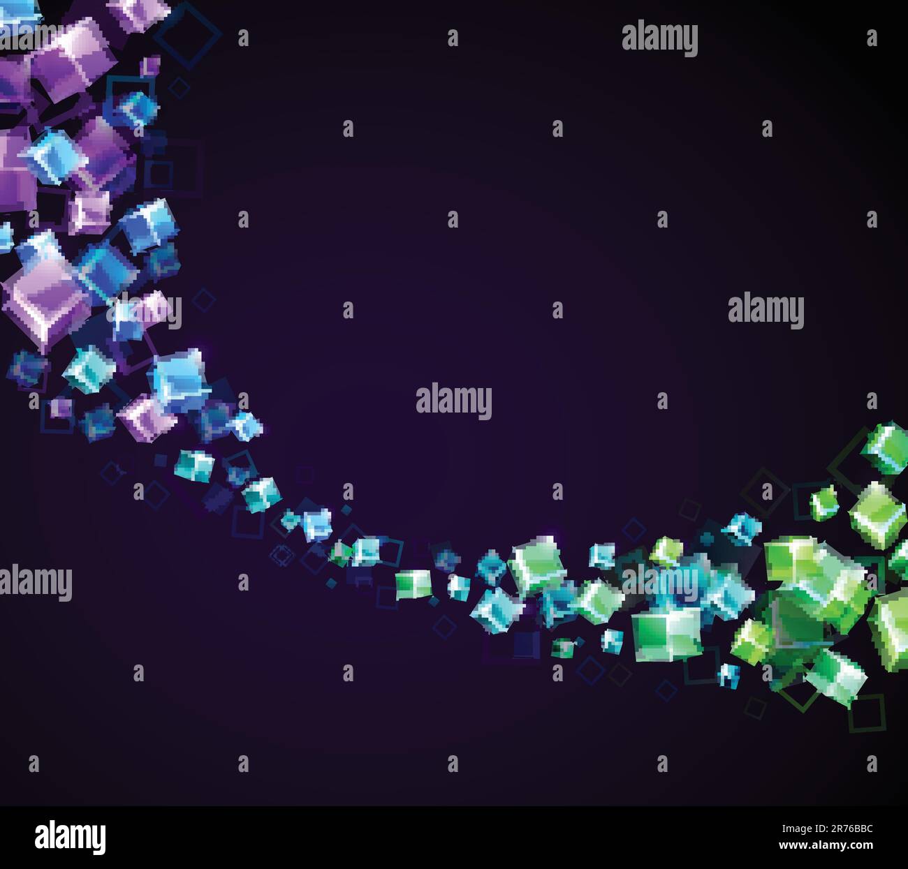 3d abstract background with transparent cubes - vector illustration ...