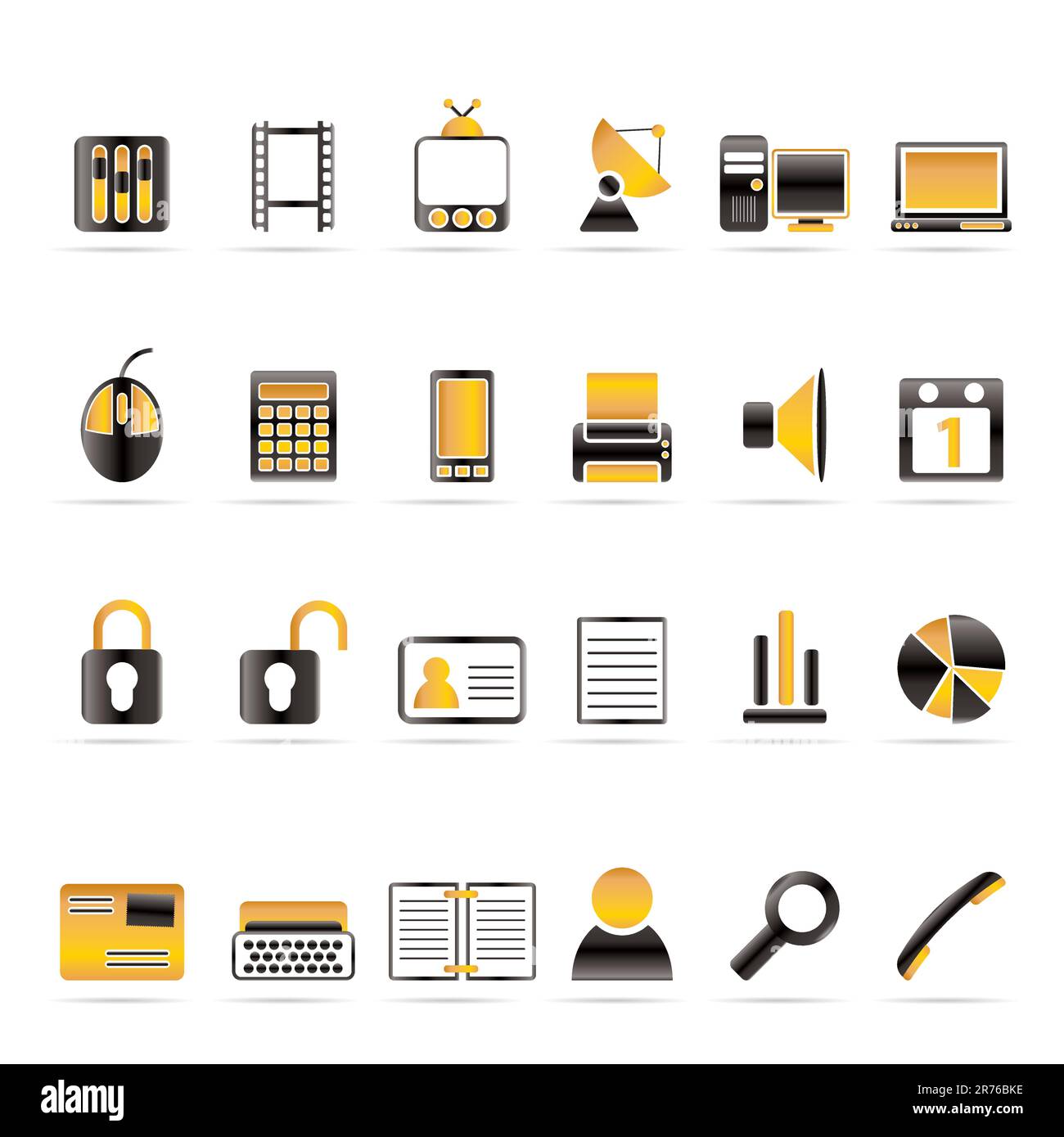 Business and office icons - vector icon set Stock Vector Image & Art ...