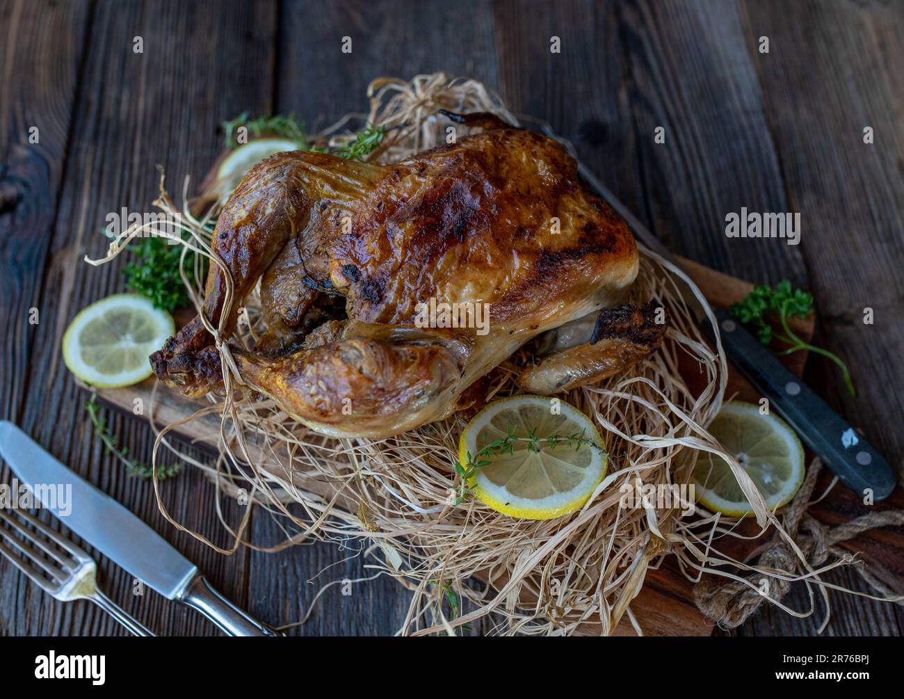 Chicken with garnish hi-res stock photography and images - Alamy